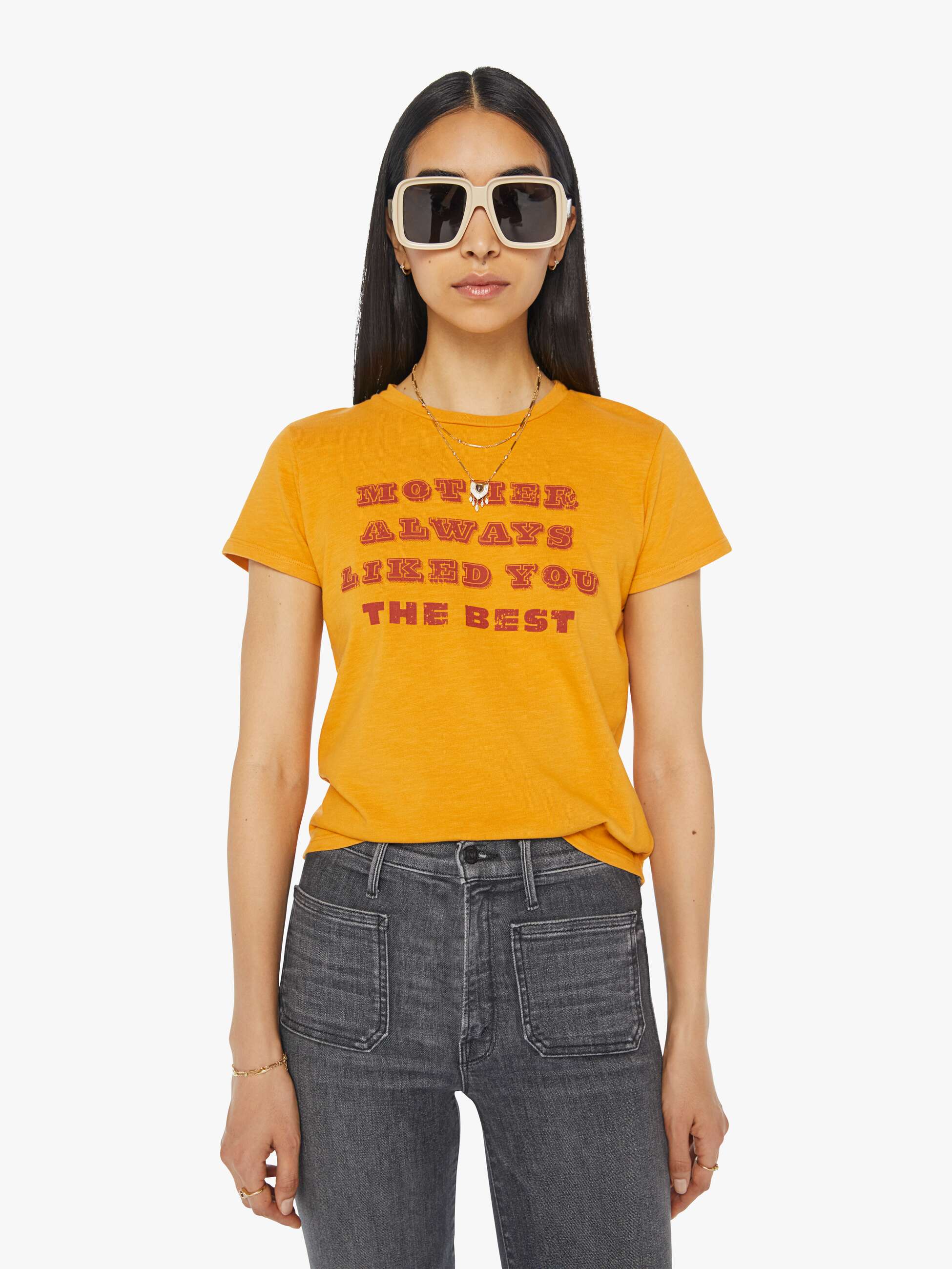 Mother - The Lil Sinful T-Shirt You The Best in Deep Yellow – Blond Genius