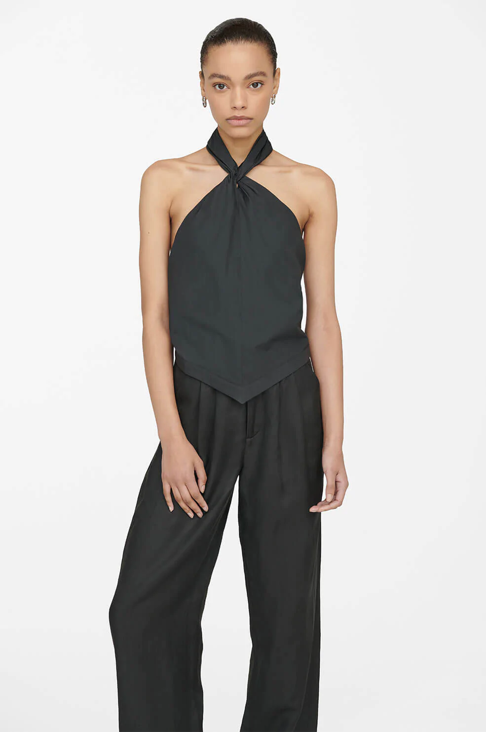 Anine Bing - Marilyn Top in Black – Blond Genius