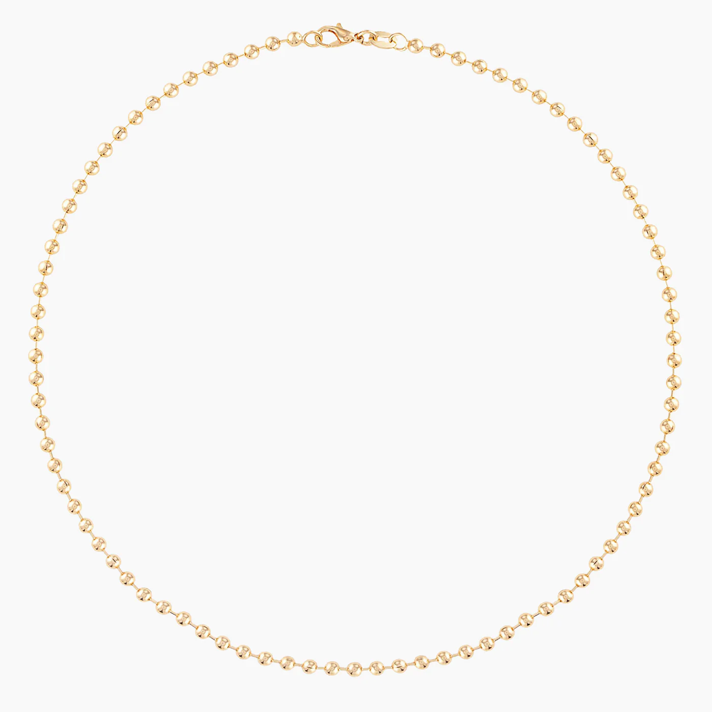 Alexa Leigh - 3mm Gold Ball Chain Necklace in Yellow Gold 20" – Blond ...