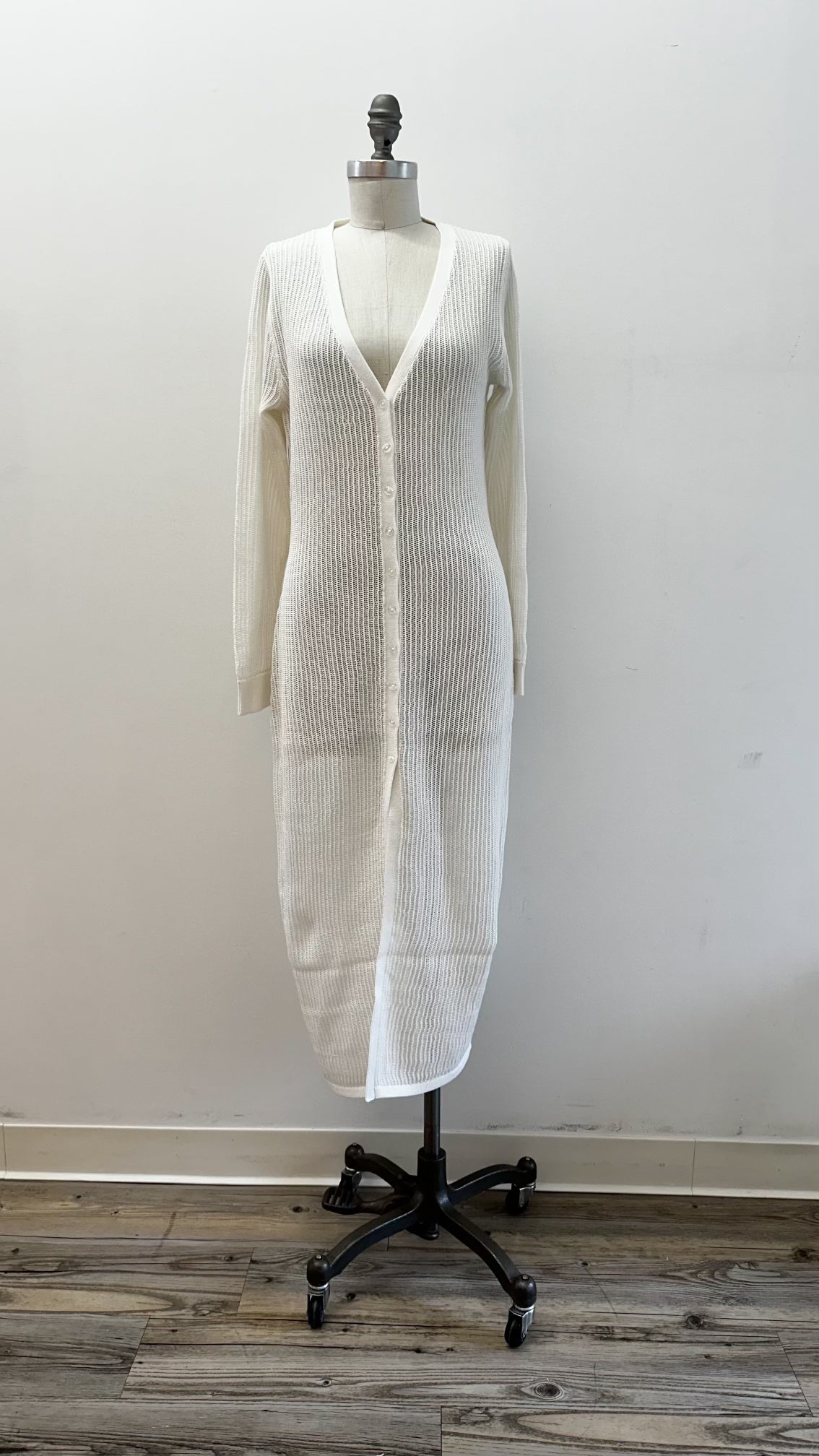 White + Warren - Superfine Organic Cotton Mesh Duster in White – Blond ...