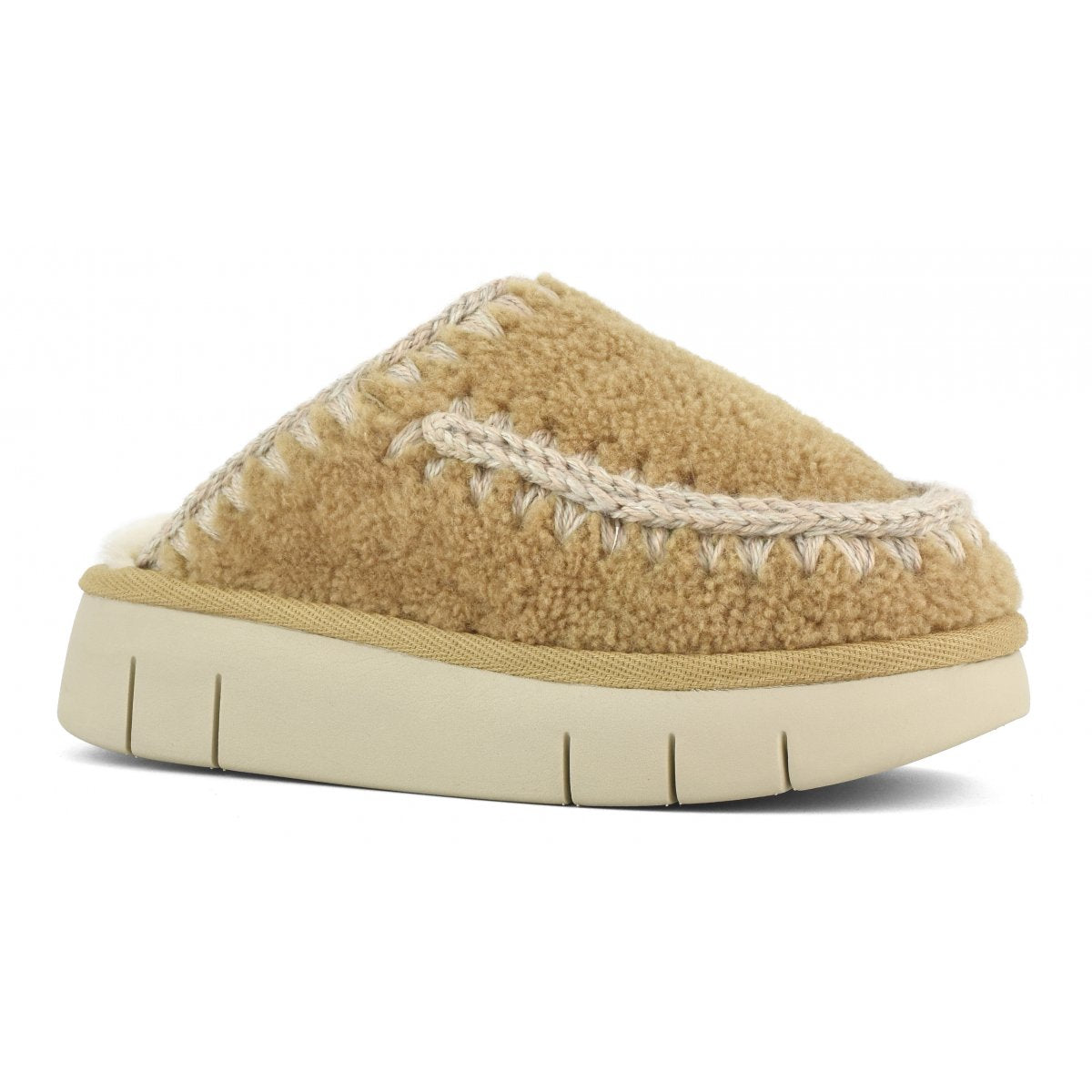 MOU - Bounce Clog Curly Sheepskin in Cognac – Blond Genius