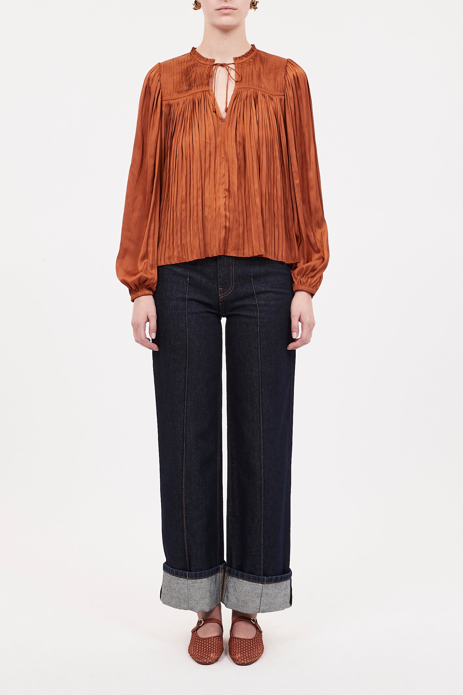 Ulla Johnson - Freja Blouse in Amber – Blond Genius