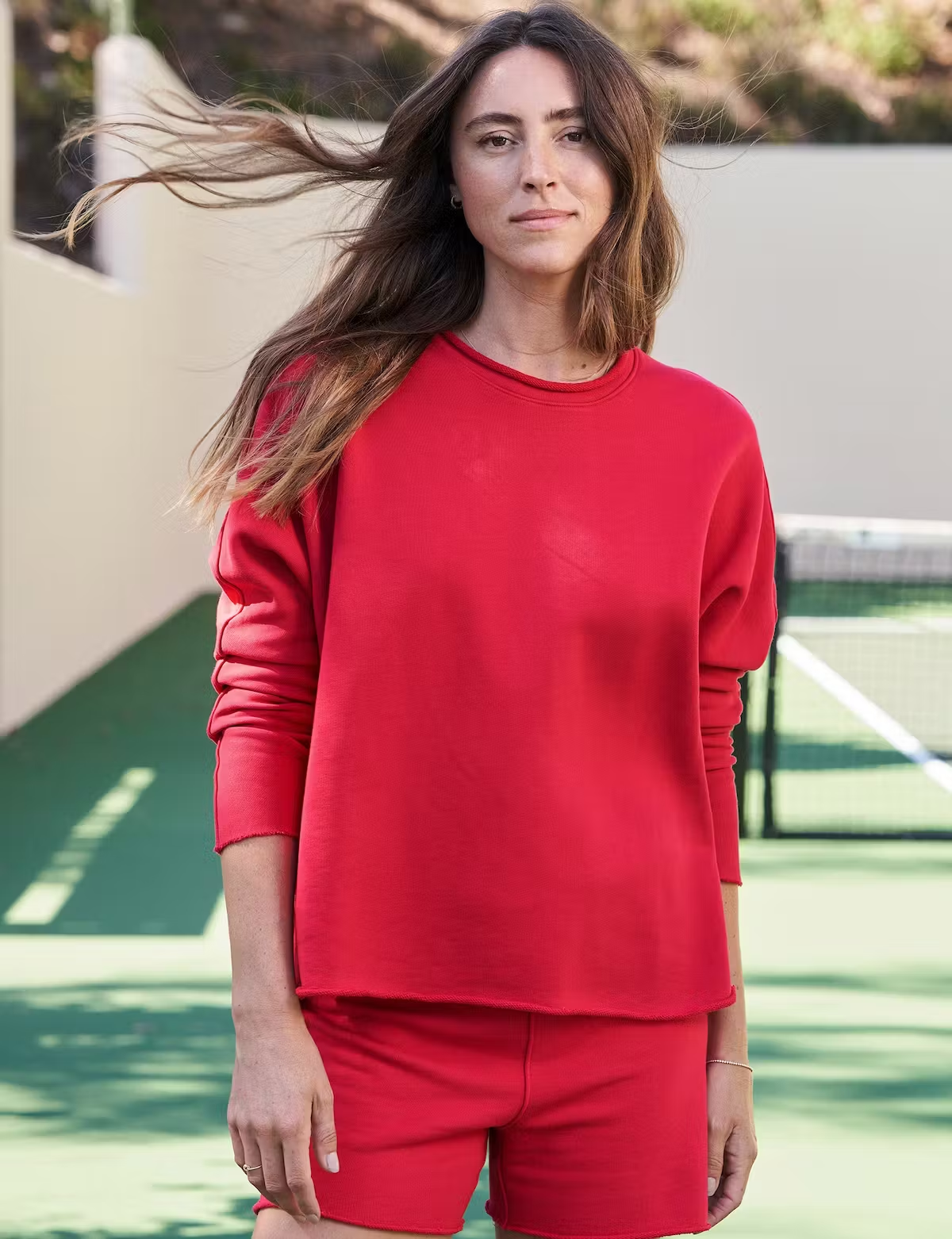 Frank & Eileen - Anna Long Sleeve Capelet in Double Decker Red – Blond ...