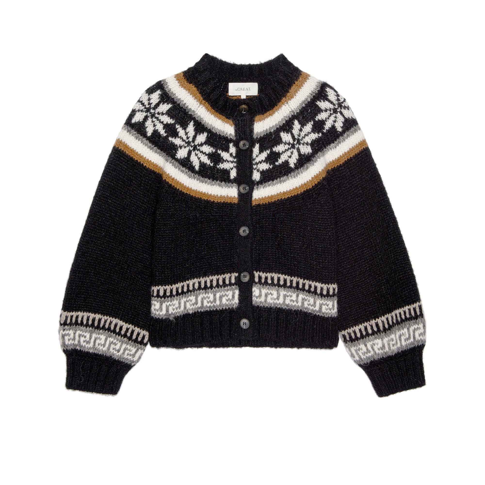 The Great - The Snowflake Ice Rink Cardigan in Black – Blond Genius