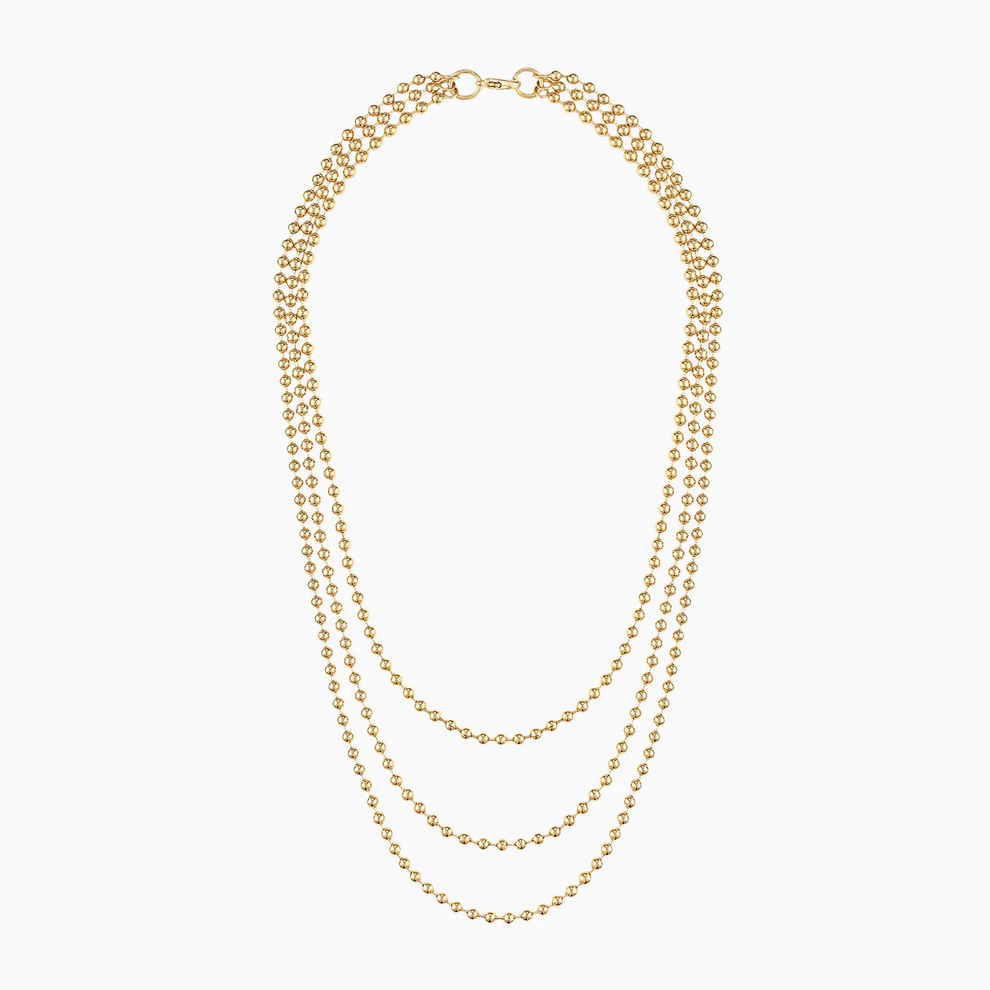 Alexa Leigh - 3mm Layered Ball Chain Necklace in Gold – Blond Genius
