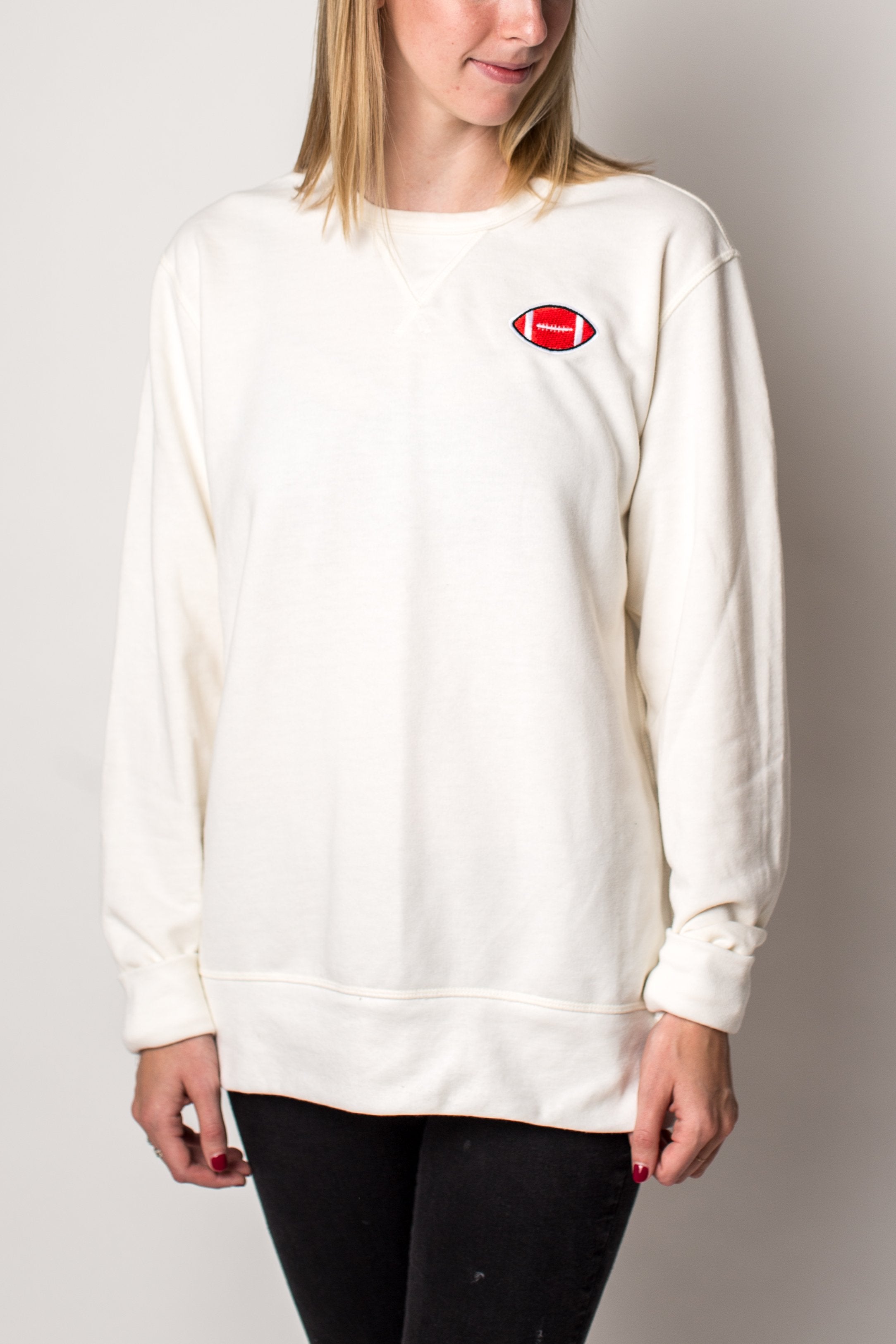 Boathouse Apparel - Embroidered Football Pullover – Blond Genius