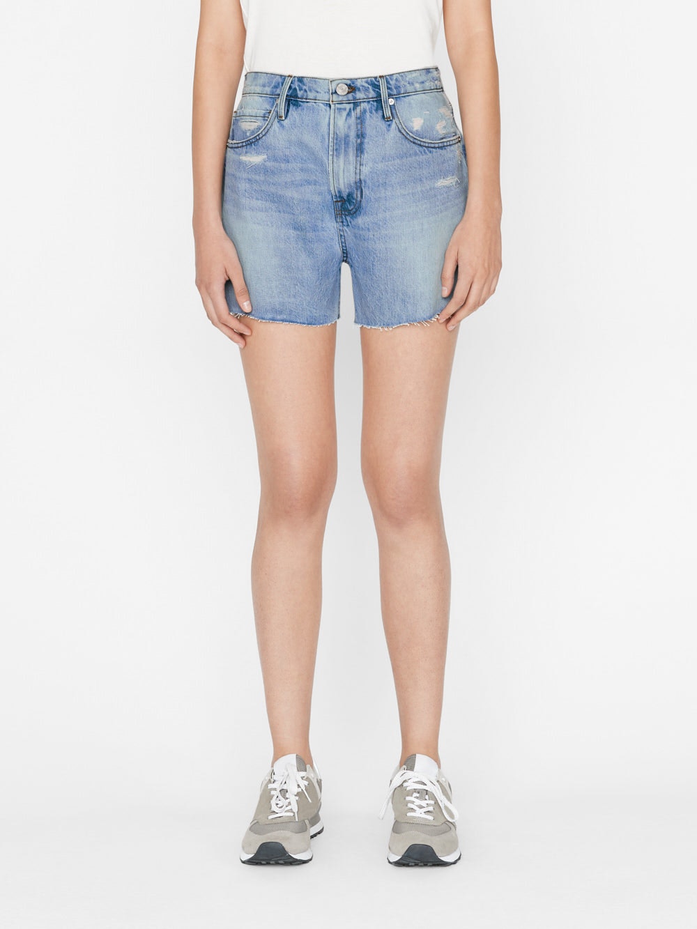 Frame - LE Super High Short Raw Fray in Rossum 2Year Destruct RTYD ...