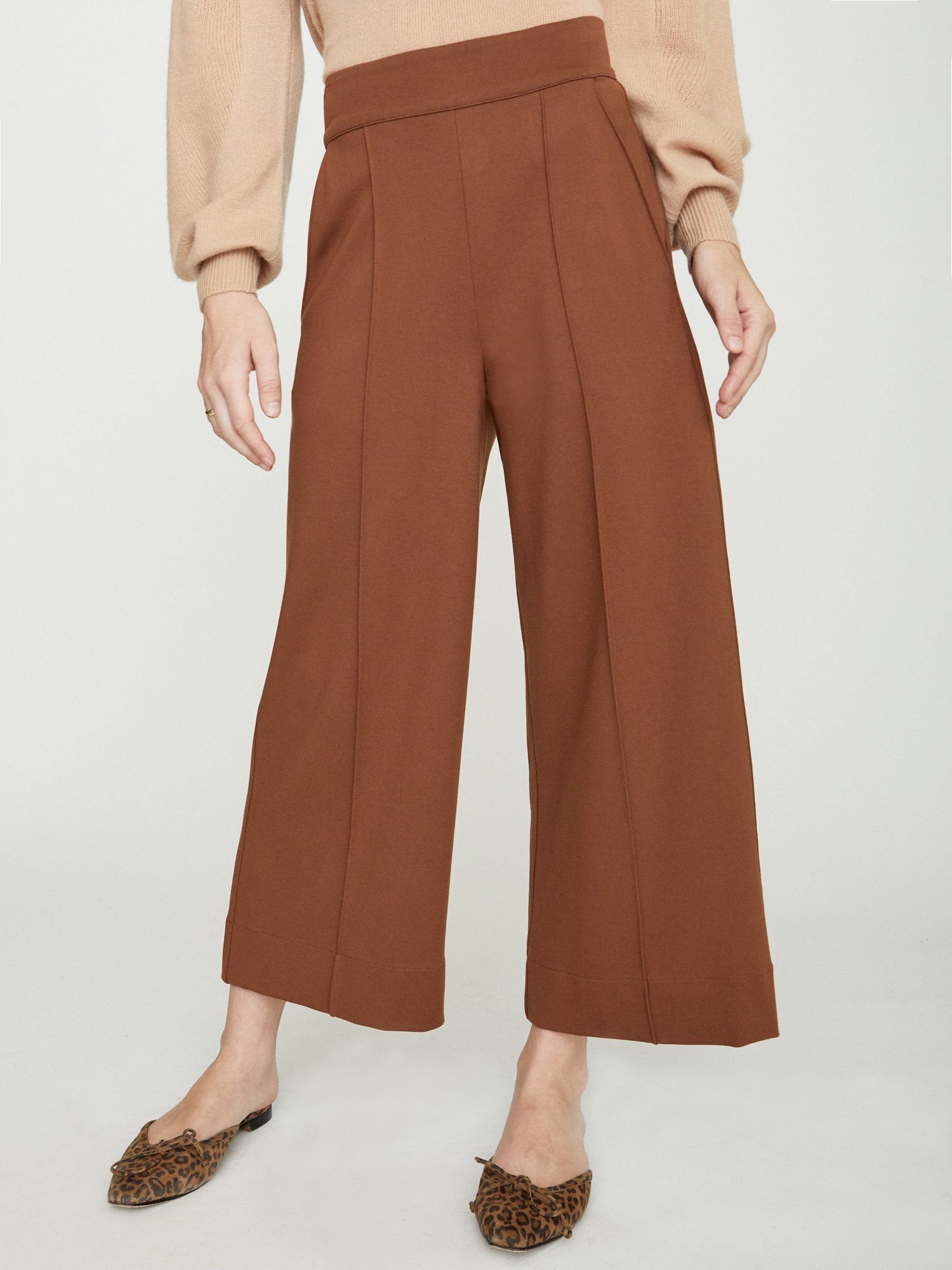 BROCHU WALKER - Rhodes Wide Leg Cropped Trouser Sienna – Blond Genius