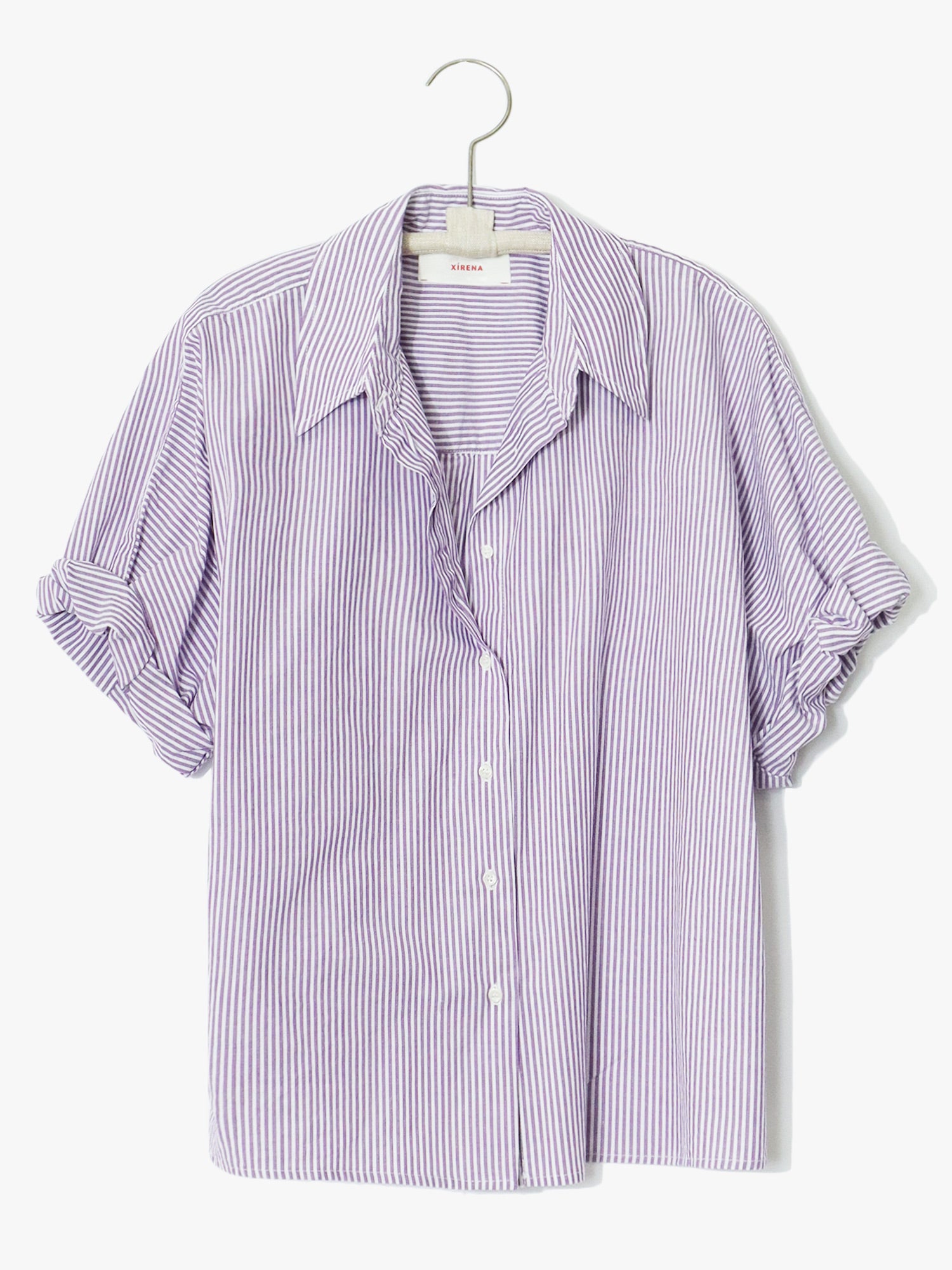 Xirena - Teddy Shirt In Plum Stripe – Blond Genius
