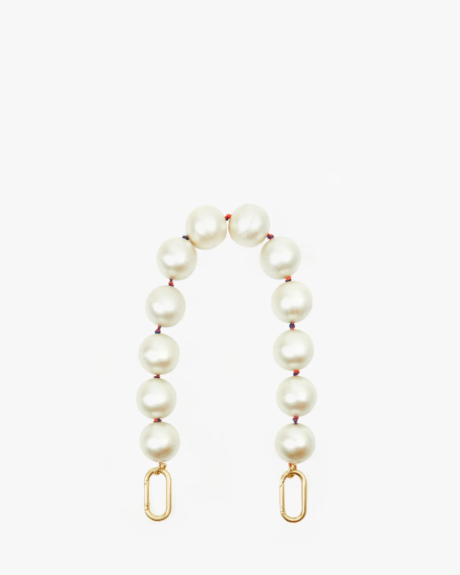 Clare V - Jumbo Pearl Shortie Strap in Pearlized Wood – Blond Genius
