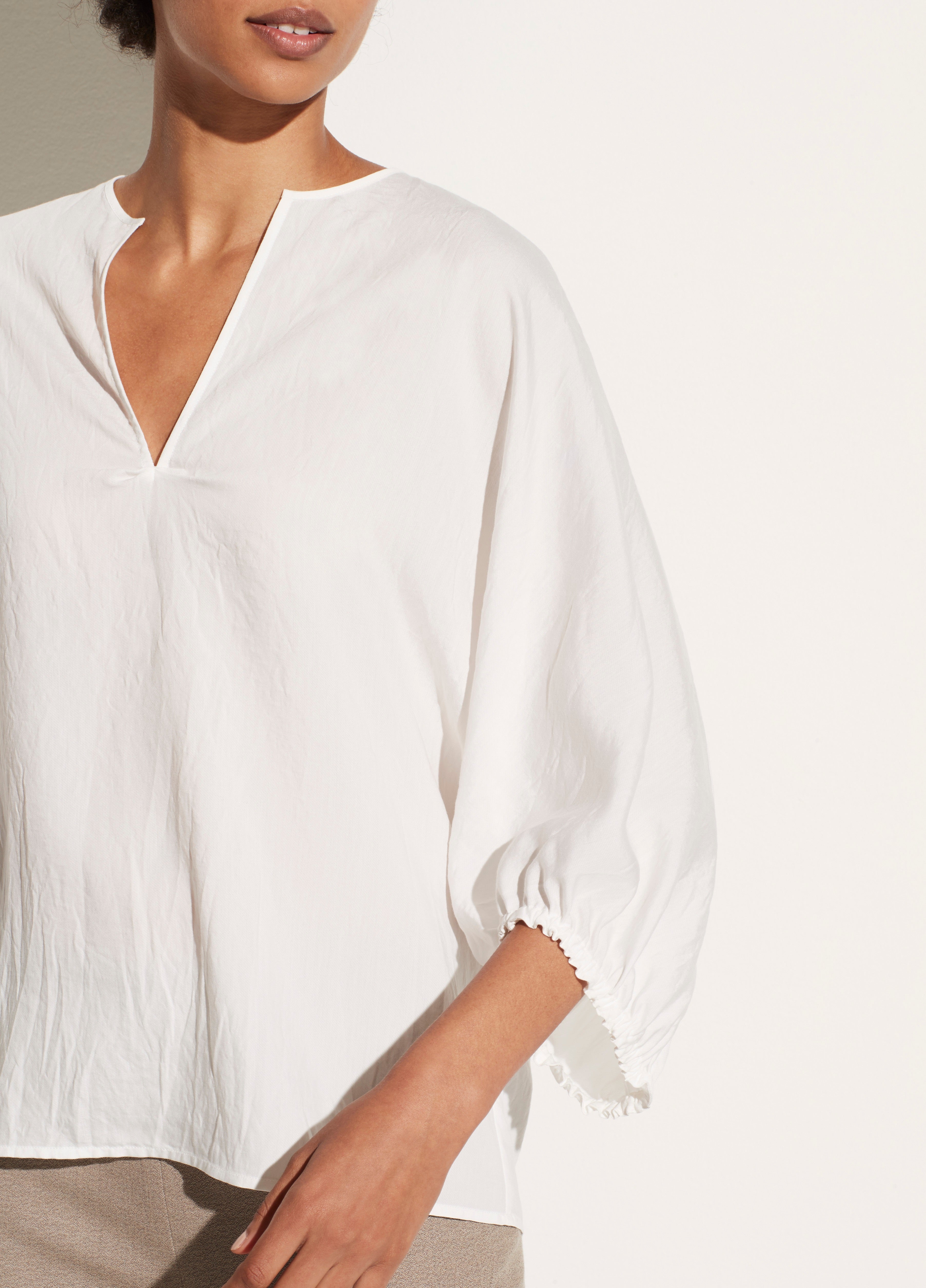 Vince - Poet Sleeve Blouse in Off White – Blond Genius