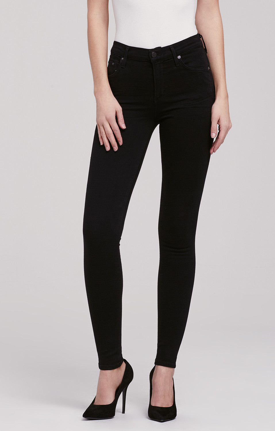 Citizens of Humanity - Rocket High Rise Skinny All Black – Blond Genius