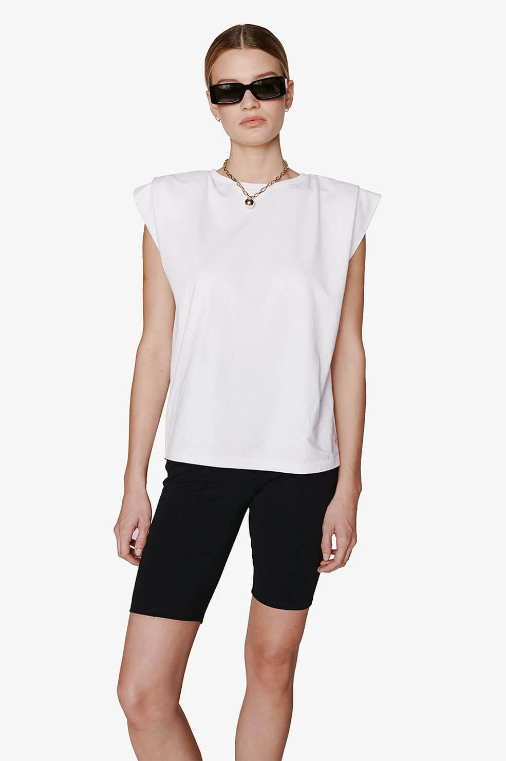 Anine Bing - Tanner Tank in White – Blond Genius